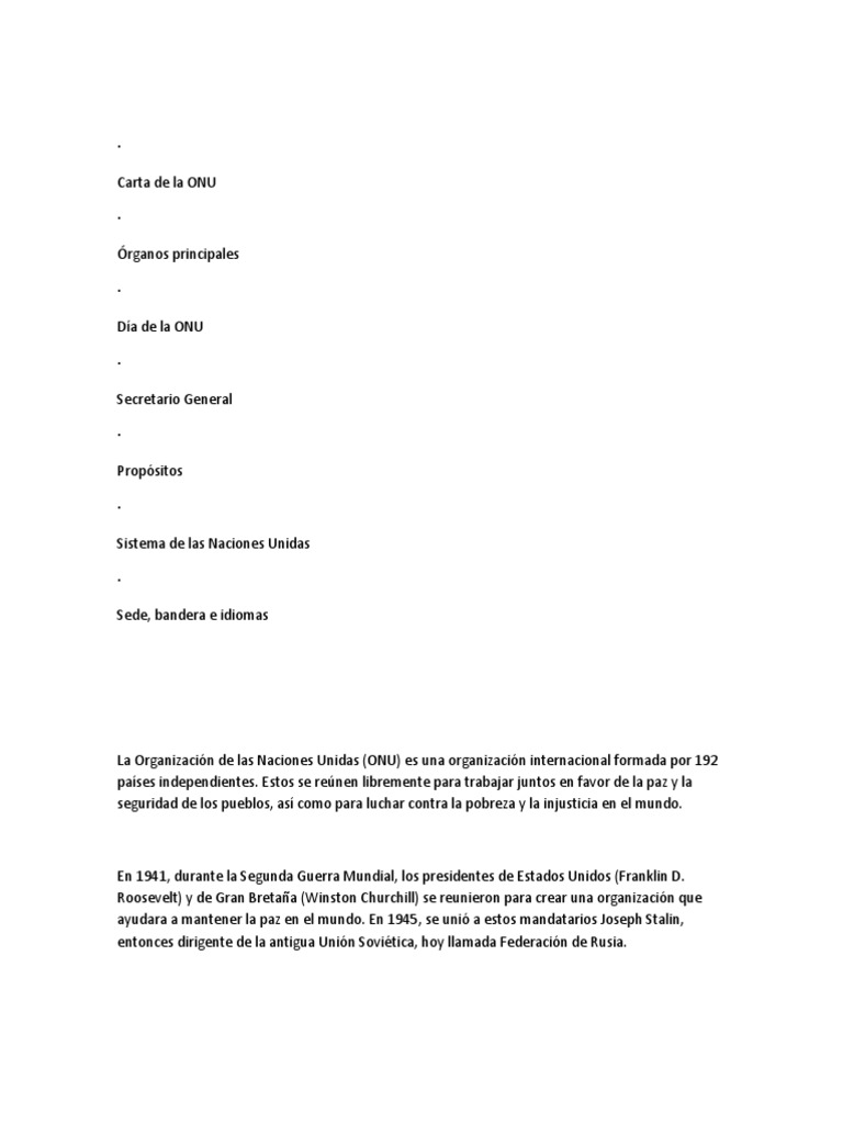 Carta de La ONU | PDF | Naciones Unidas | Relaciones Internacionales