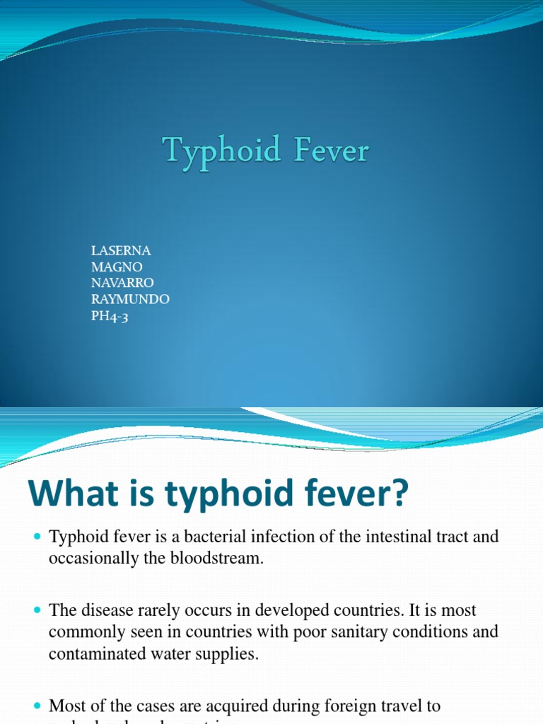 Typhoid Fever - Public Health | Download Free PDF | Rtt | Clinical ...