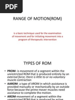 Active Range of Motion (AROM) Exercises Guide | PDF | Skeletal Muscle ...