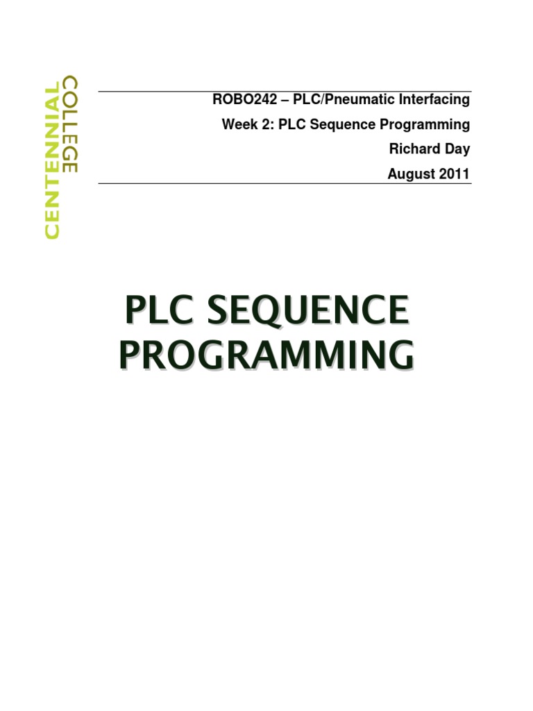 PLC Sequence Programming | PDF | Bit | Areas Of Computer Science