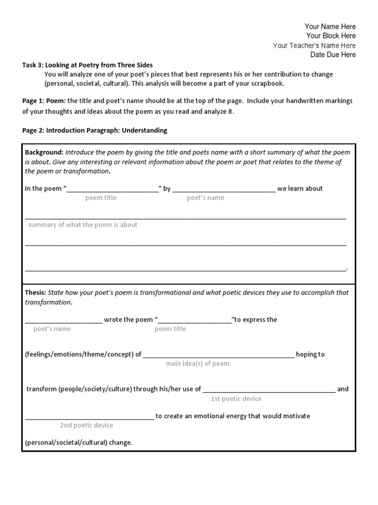 Poem 3 Sides Scaffolded Go | PDF | Poetry | Metaphor
