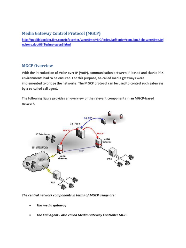 Media Gateway Control Protocol | PDF | Gateway (Telecommunications ...