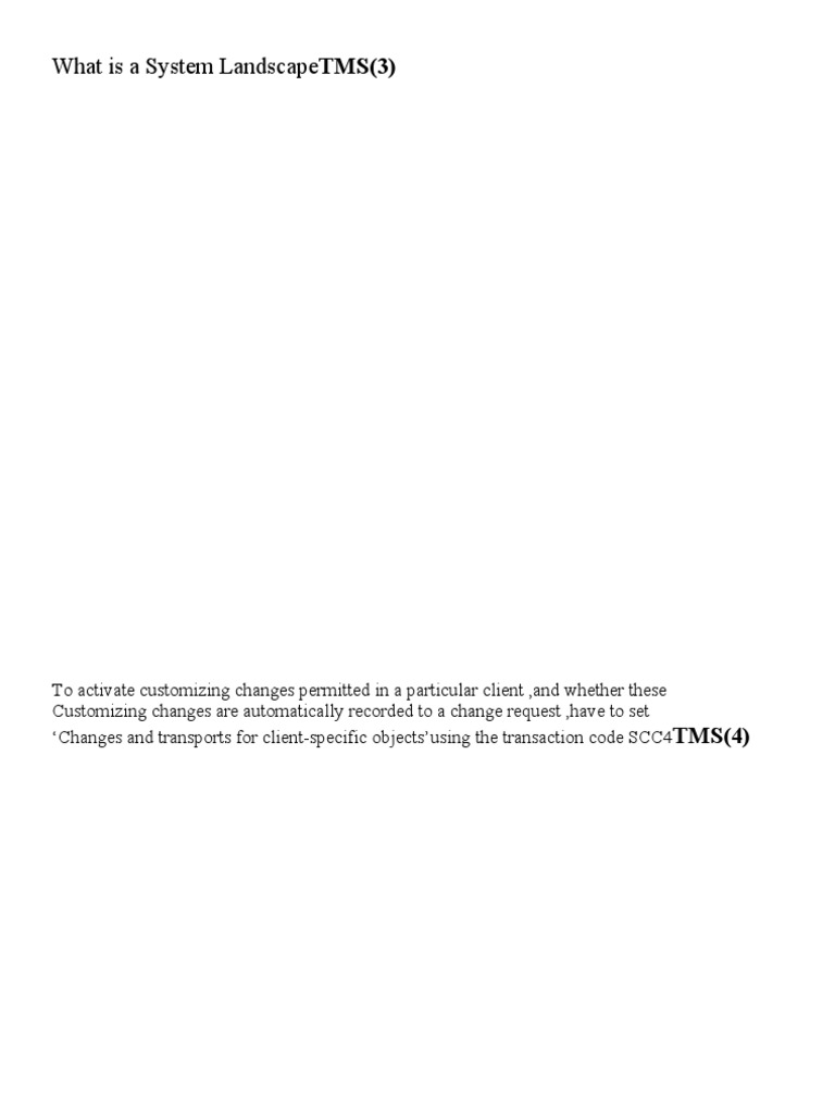 What Is A System LandscapeTMS | PDF | Directory (Computing) | Computer File