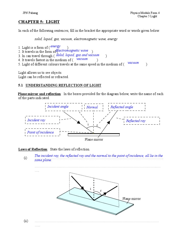 Chapter 5 Light Teacher's Guide | PDF | Refraction | Glass Engineering ...
