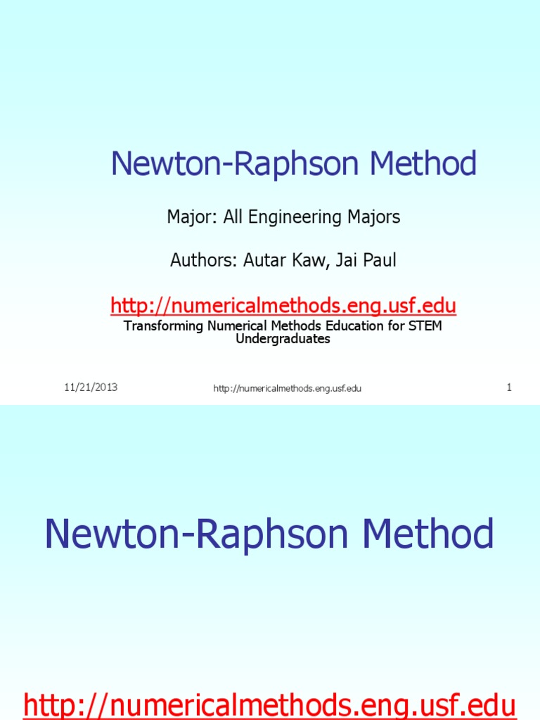 Newton-Raphson Method for Engineers | PDF | Significant Figures ...