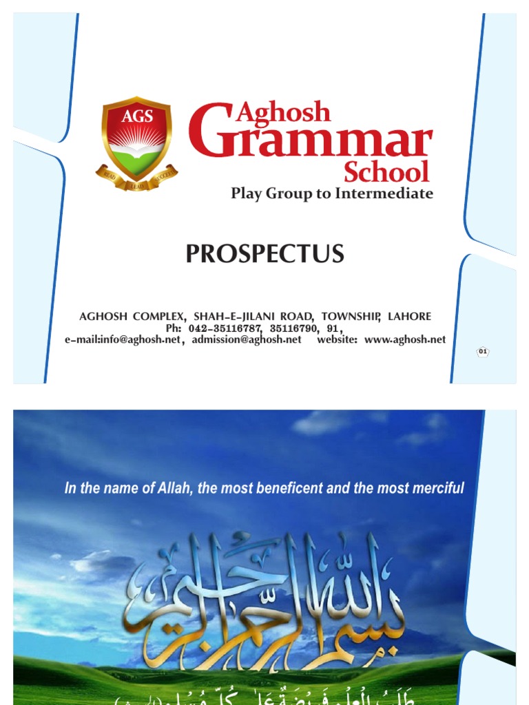 Prospectus: Aghosh Grammar High School (Boys) | PDF | Teaching And Learning | Curriculum