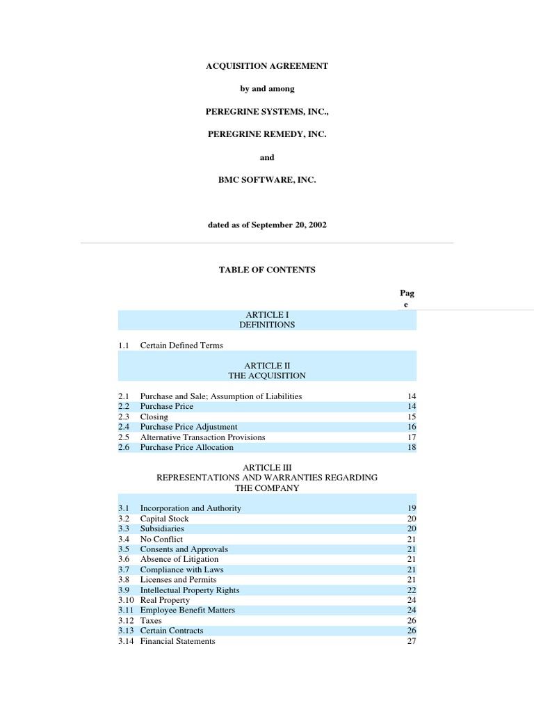 Acquisition Agreement | PDF | Mergers And Acquisitions | Stocks