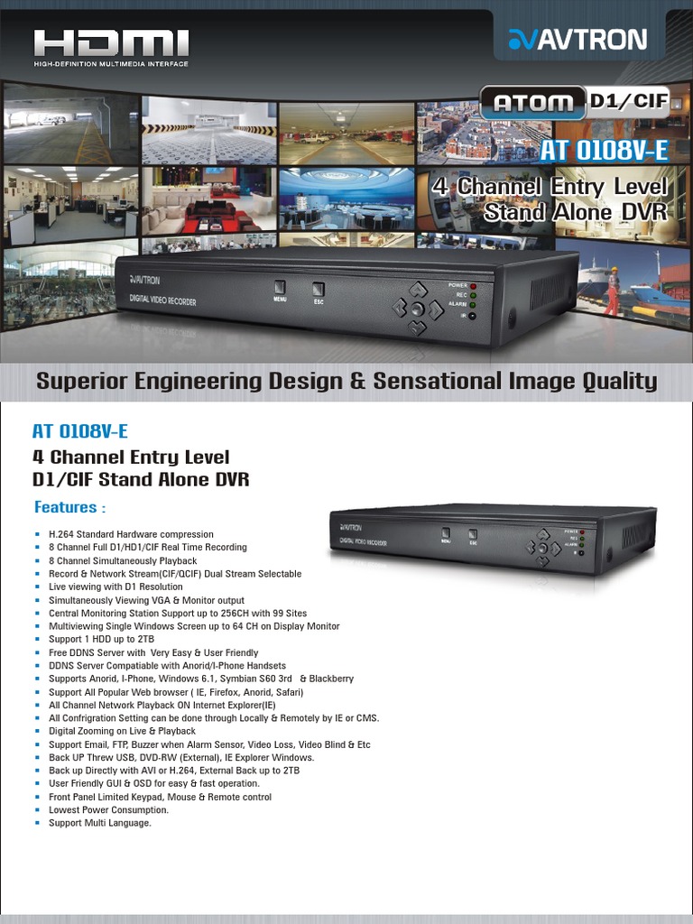 Advanced DVR Features and Specifications | PDF | Digital Video Recorder ...