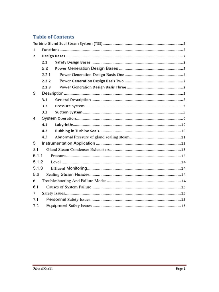 Turbine Gland Seal Steam System | PDF | Turbine | Steam