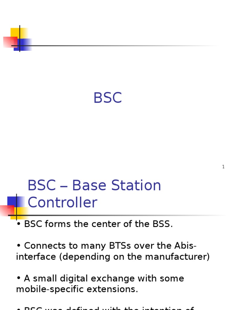 BSC - Base Station Controller | PDF | Telecommunications Standards ...