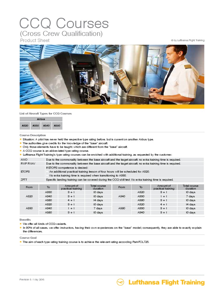 Cross Crew Qualification Course (CCQ) | PDF | Flight Instructor | Aviation