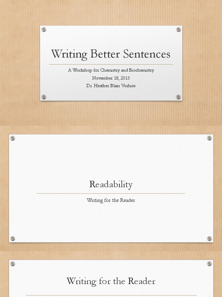 Writing Better Sentences | Download Free PDF | Sentence (Linguistics ...