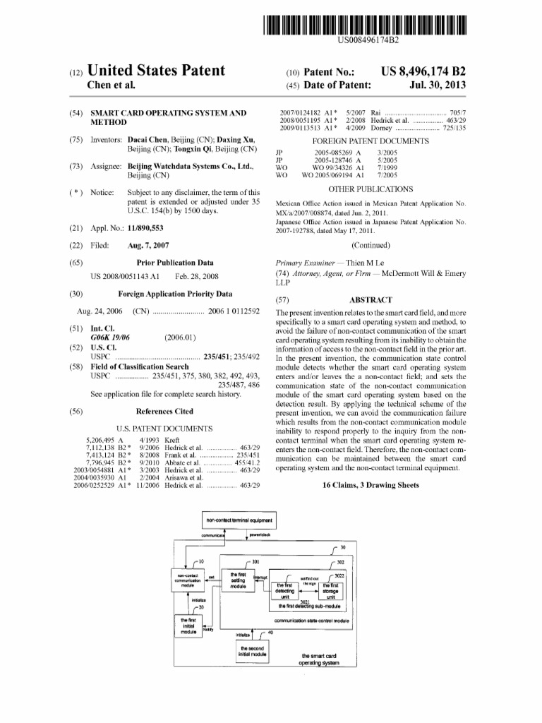 Umted States Patent (10) Patent N0.2 US 8,496,174 B2: "If? $3115 m4 ...