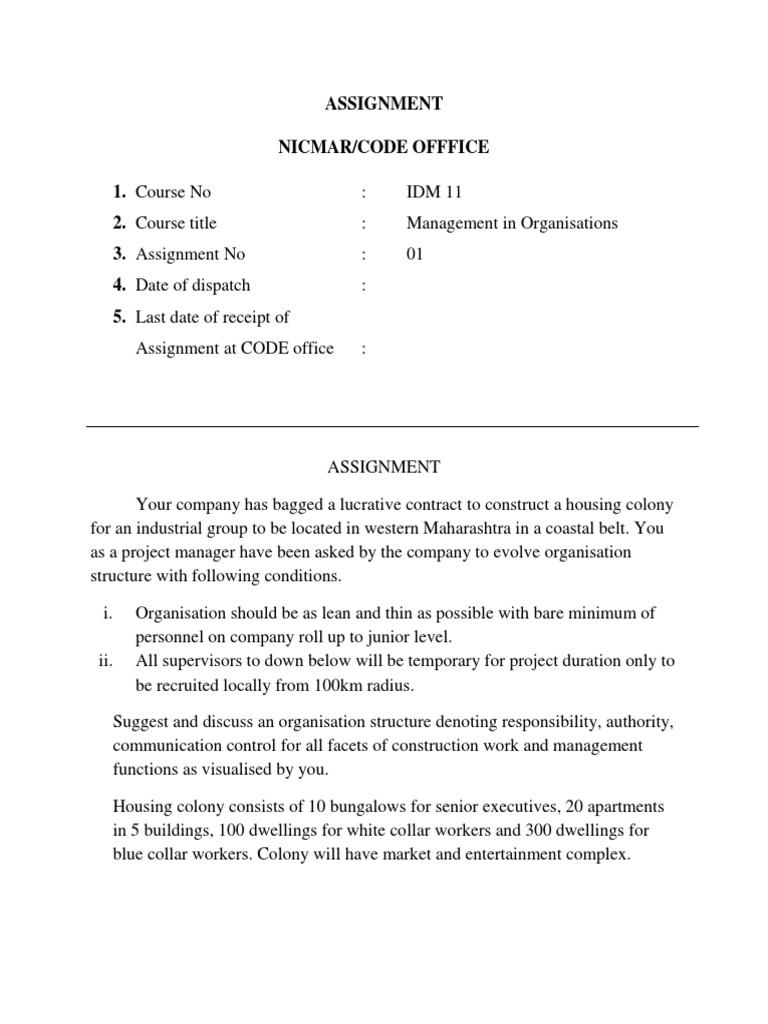 Assignment Idm 11 | PDF | Project Manager | Communication