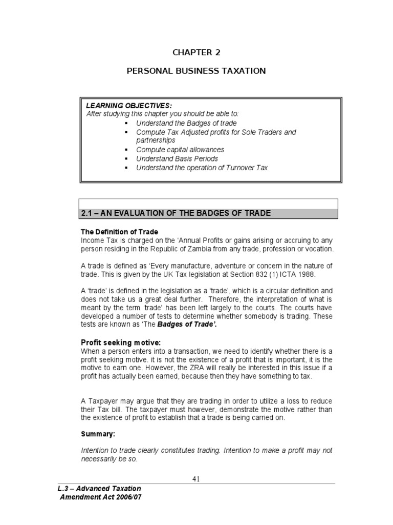 Understanding Personal Business Taxation | PDF | Tax Deduction | Taxes
