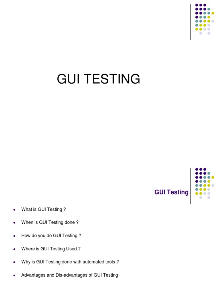 Gui Testing Pdf Graphical User Interfaces Software Testing