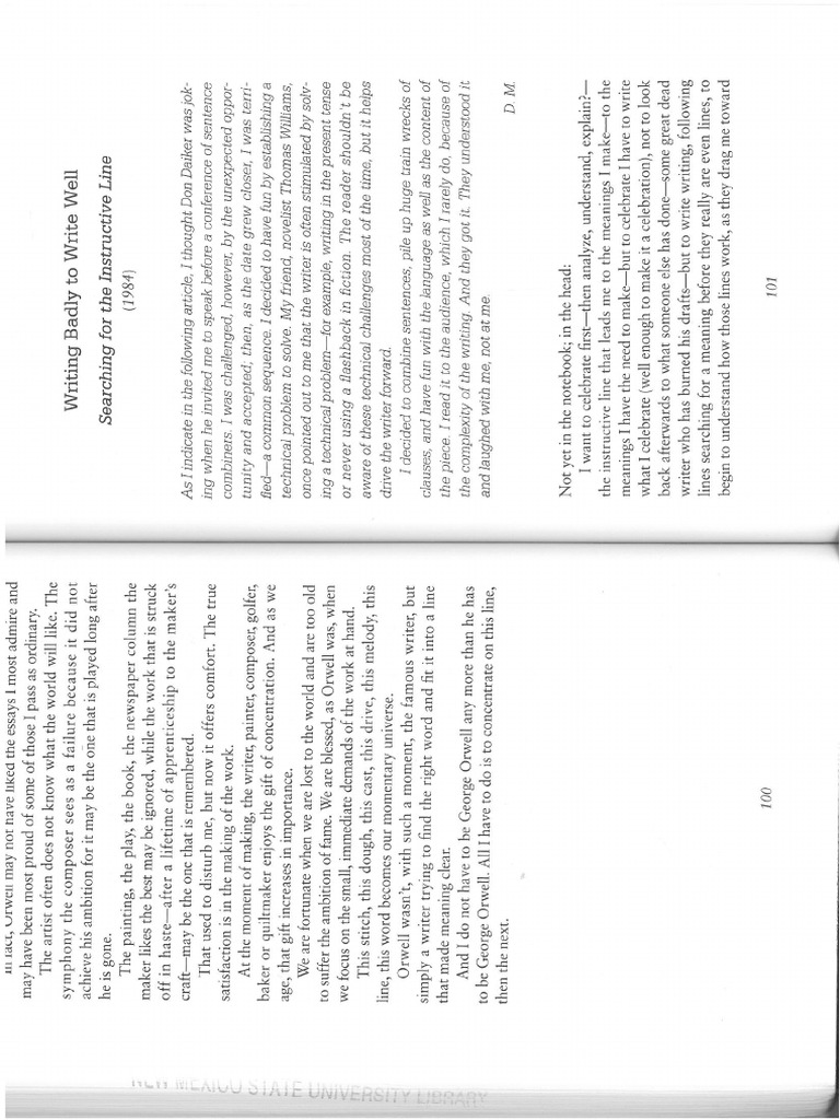 Donald M. Murray - Writing Badly To Write Well | PDF