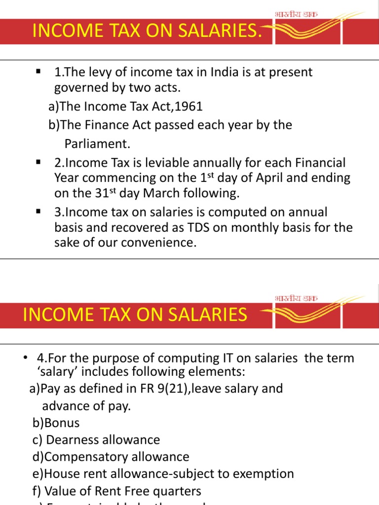 7.income Tax On Salaries | Download Free PDF | Income Tax In India | Taxes
