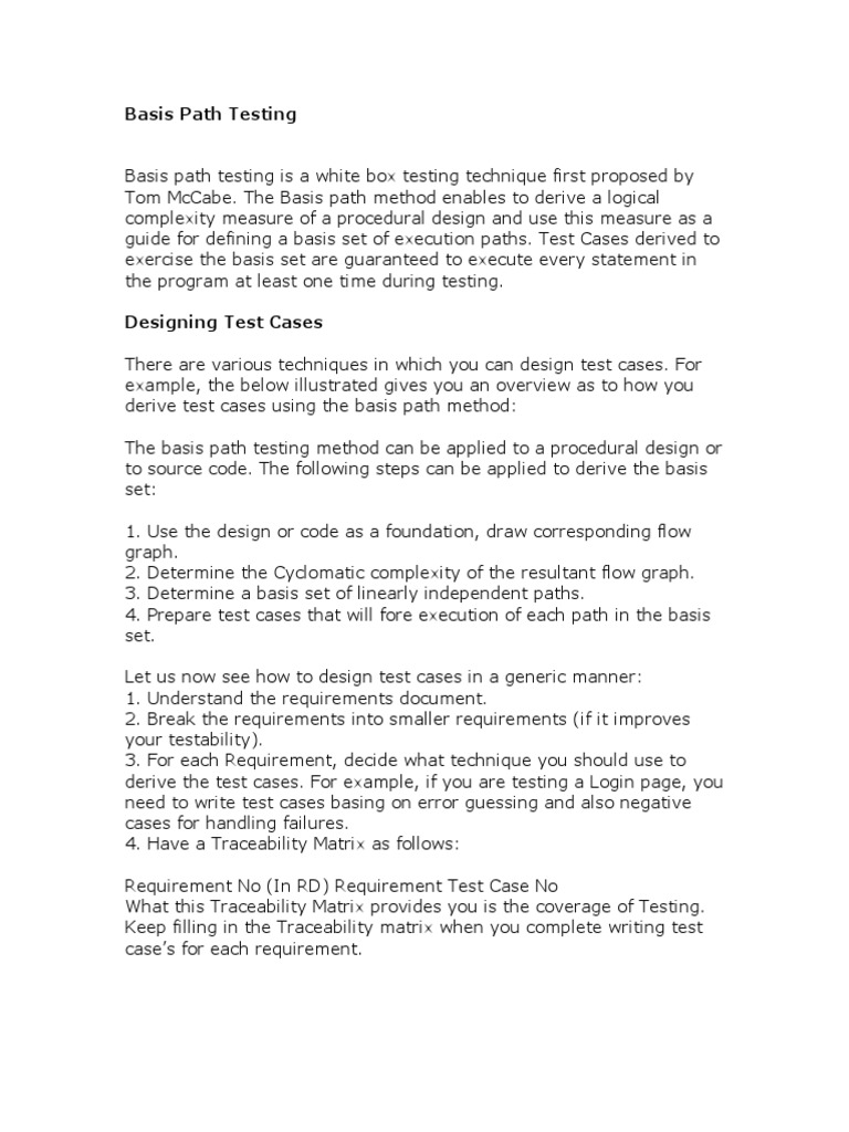 Basis Path Testing | PDF | Theoretical Computer Science | Areas Of ...