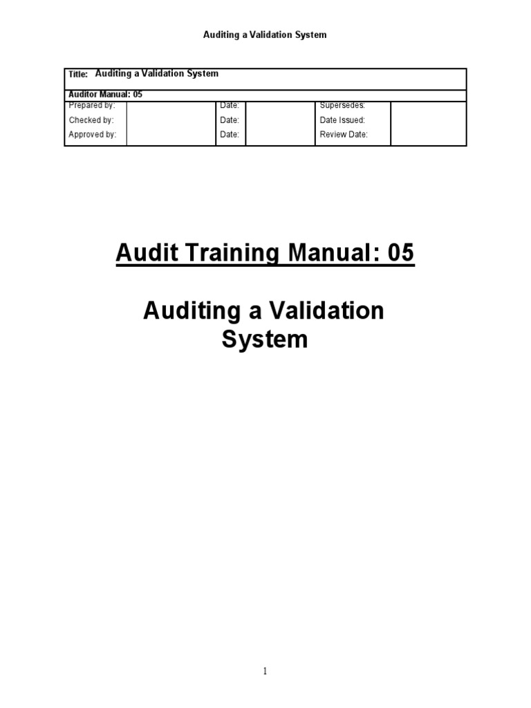 Auditando Un Sistema Validacion | PDF | Verification And Validation ...