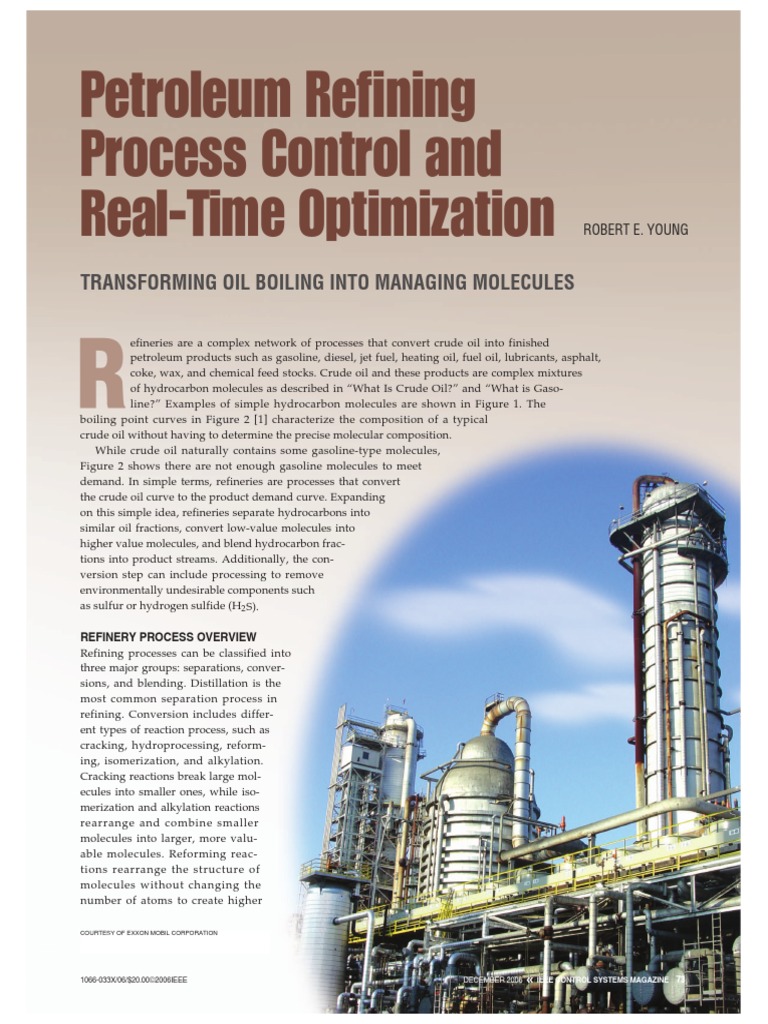 Petroleum Refining Process Control and Rt Optimization | Oil Refinery ...