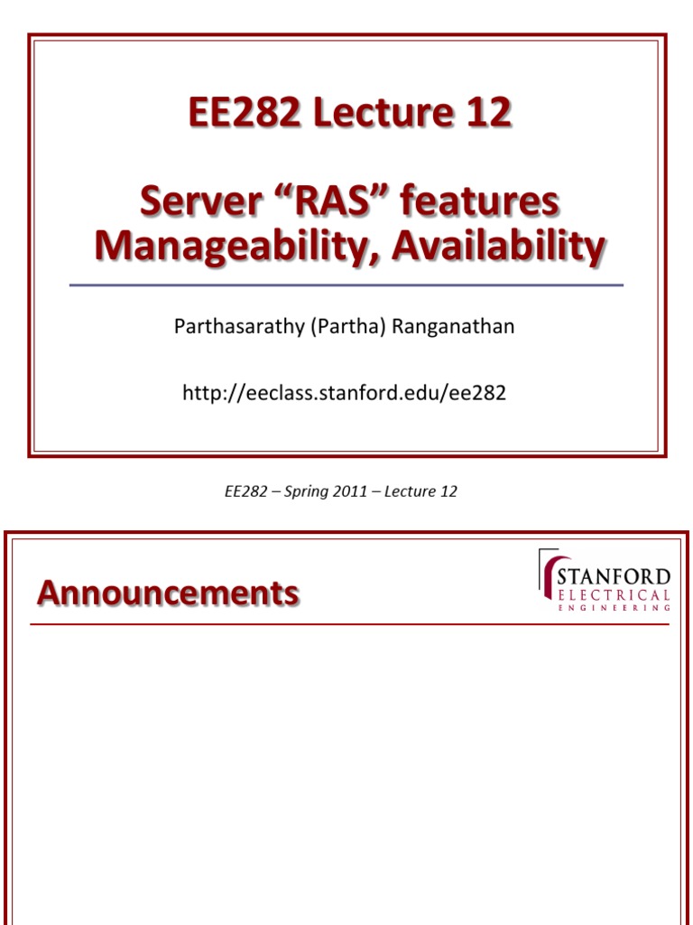 RAS FEatures | PDF | Error Detection And Correction | Dynamic Random ...