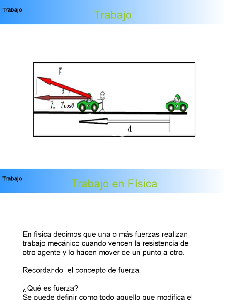 Trabajo y Energia | Fuerza | Movimiento (Física)