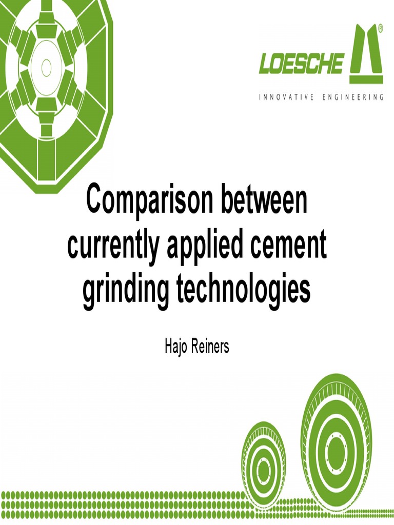 Comparison Between Currently Applied Grinding Technologies | PDF | Mill ...