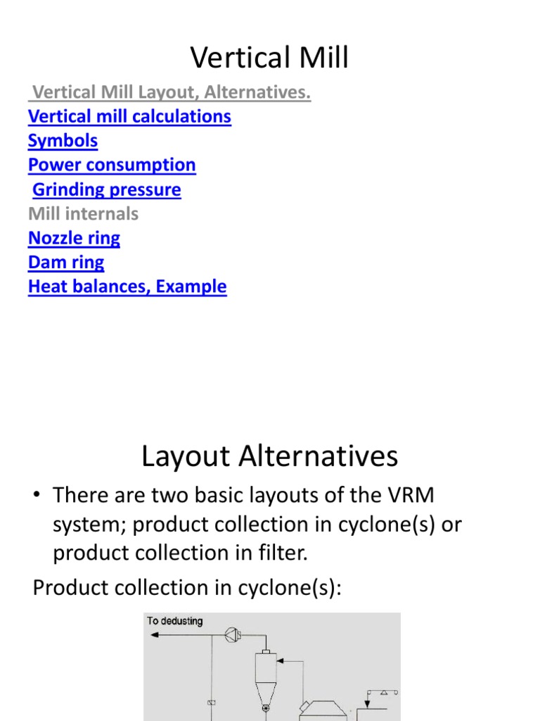 Vertical Mill Calculations | PDF | Mill (Grinding) | Nozzle