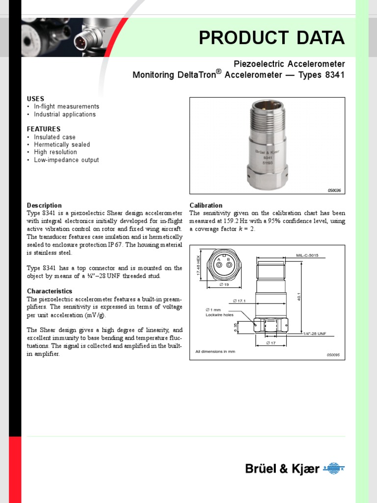 Piezoelectric Accelerometer Monitoring DeltaTronÆ Accelerometer Ó Types ...