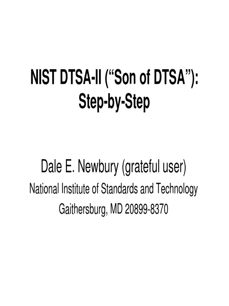 Nist Dtsa-II Guide | PDF | Spectrum | Monte Carlo Method