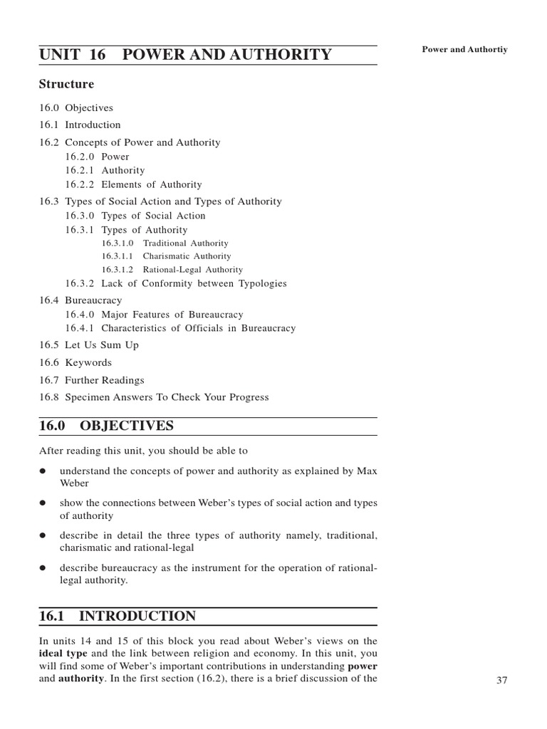 Weber's Types of Authority Explained | PDF | Charisma | Max Weber