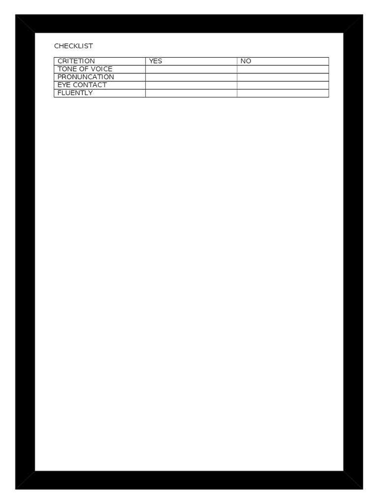 Checklist | PDF
