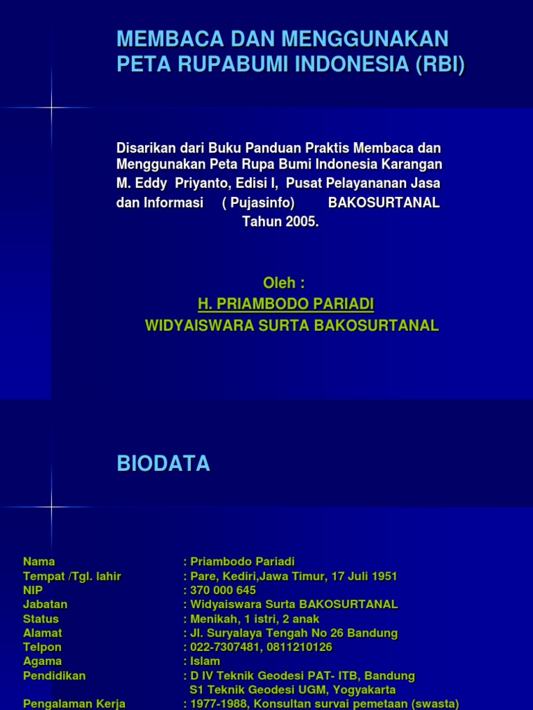 Cara Membaca Peta Rbi | PDF