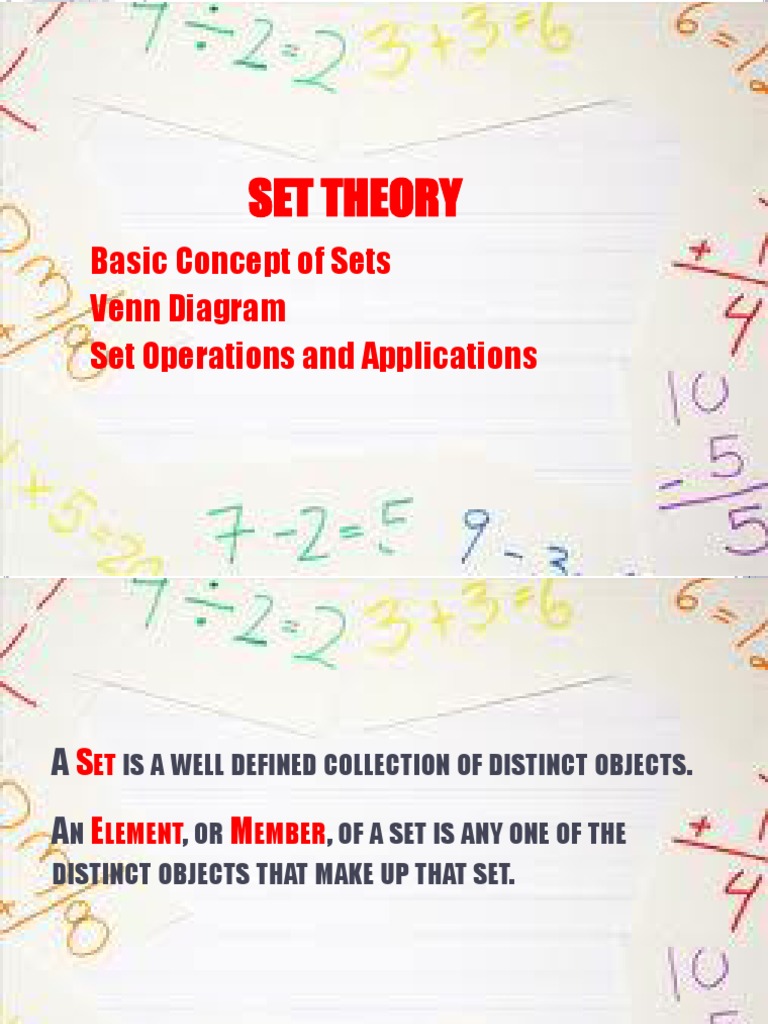 Mathematics-Set Theory | PDF | Set (Mathematics) | Mathematical Objects