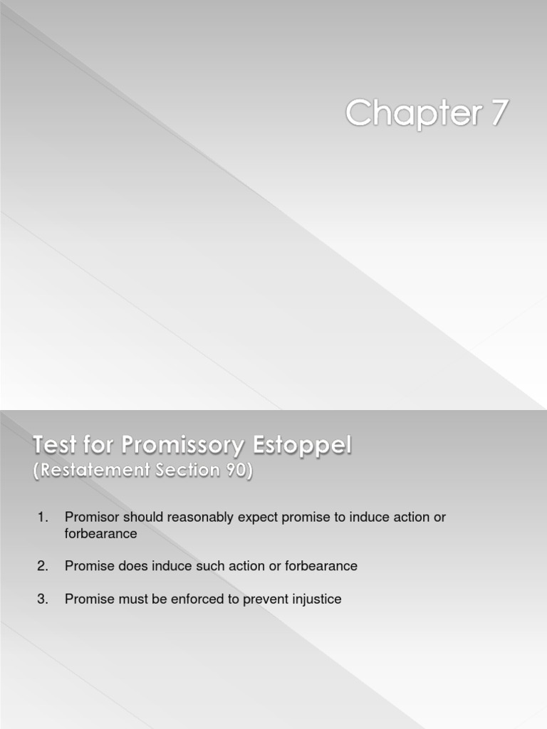 2012 Contracts Slides CH 7 | PDF | Estoppel | Offer And Acceptance