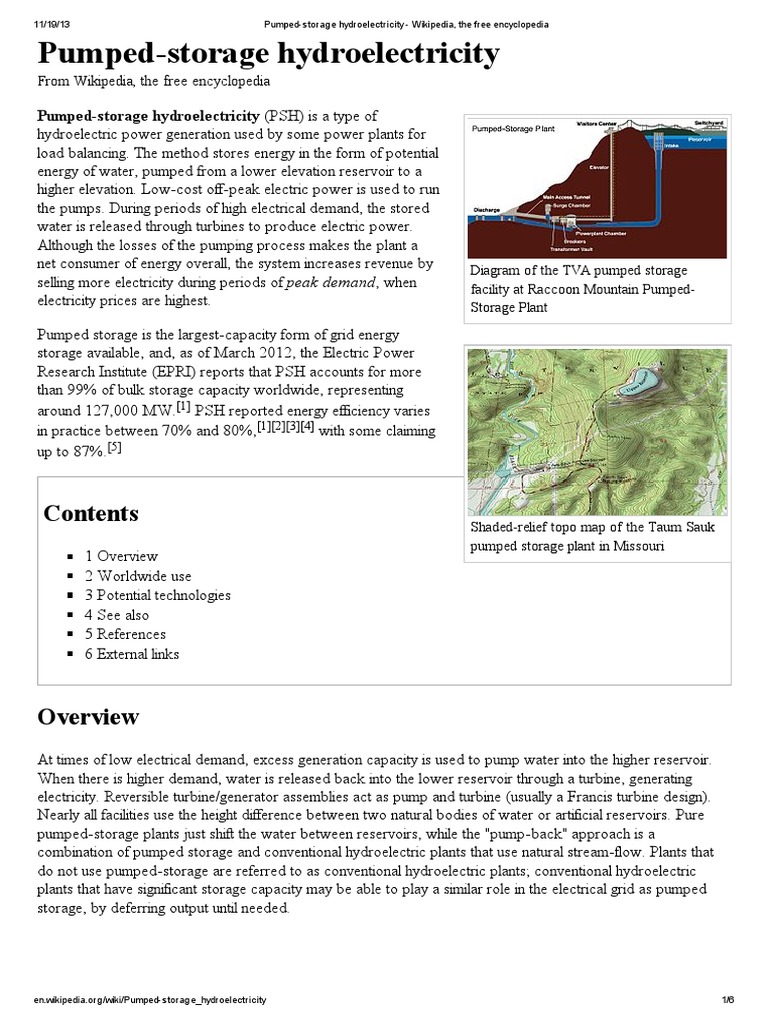Pumped Storage Hydroelectricity | PDF | Hydroelectricity | Electrical ...