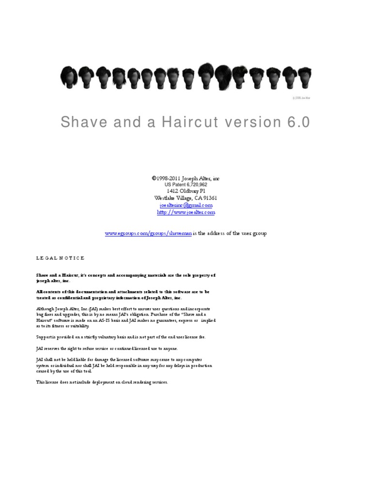 Shave and Haircut Software Guide | PDF | Texture Mapping | Rendering ...