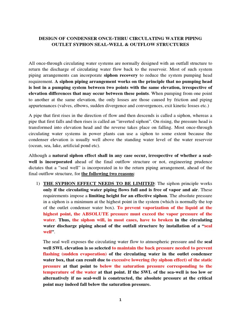 Condenser Siphon Seal-Wells | PDF | Pump | Gas Technologies
