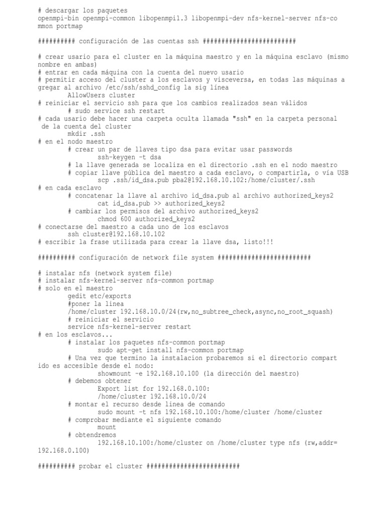 How To Cluster With openMPI | PDF | Grupo de computadoras | Archivo de computadora
