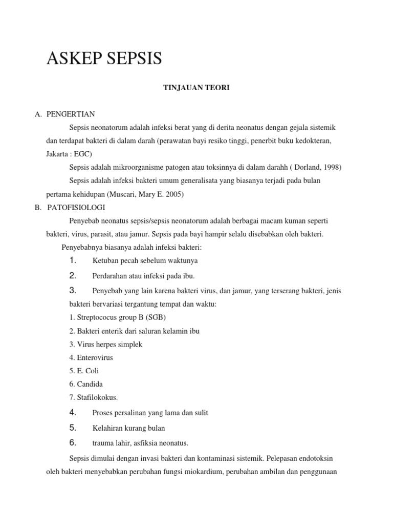 Penanganan Sepsis Neonatorum pada Bayi | PDF