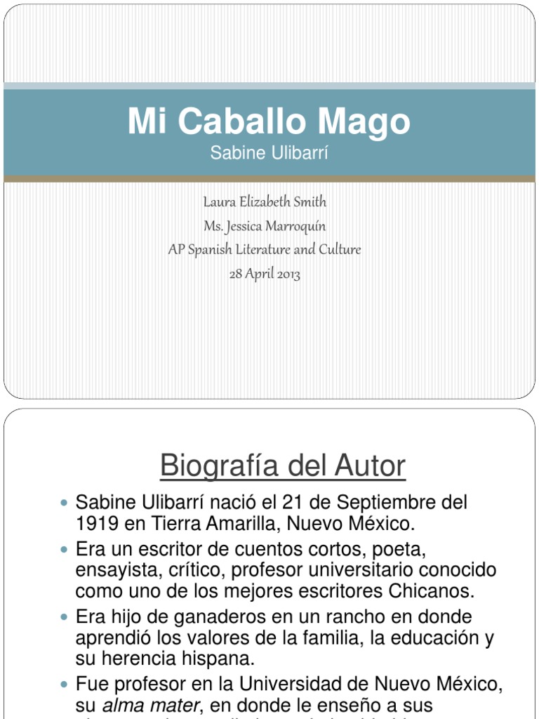 Mi Caballo Mago | PDF | Poesía | Ficción general