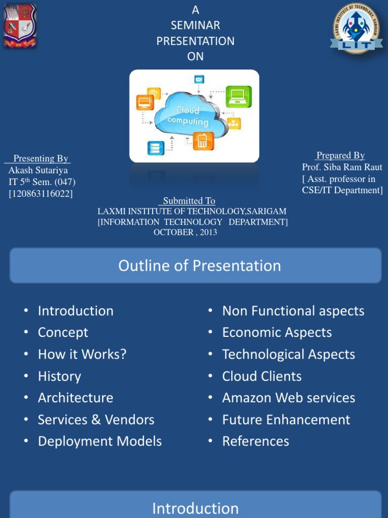 Presentation On Cloud Computing | PDF | Platform As A Service | Cloud ...