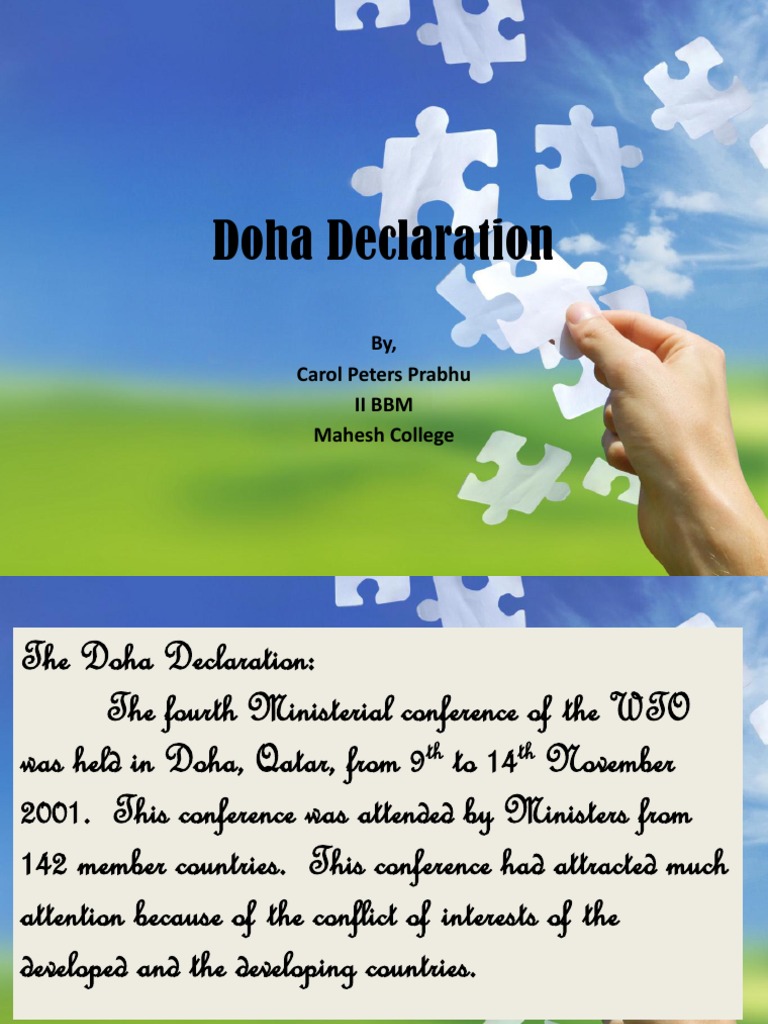 Doha Round WTO | PDF | Doha Development Round | World Trade Organization