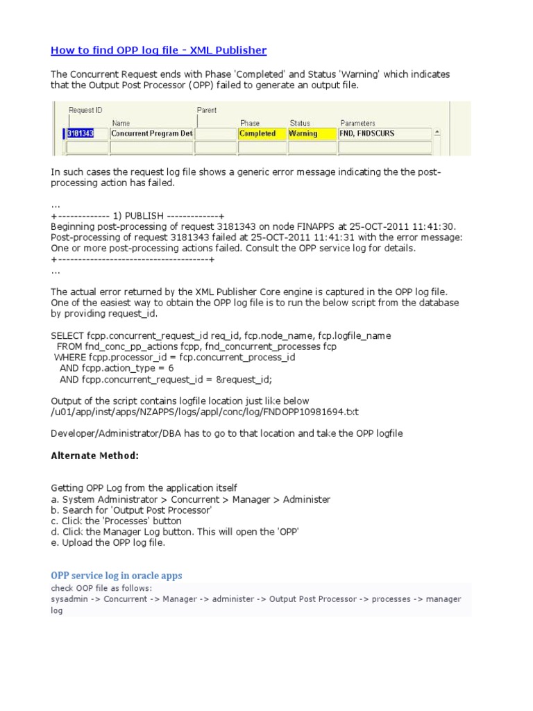 OPP Log File | PDF | Xml | Application Software