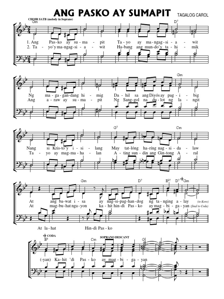 Ang Pasko Ay Sumapit | PDF