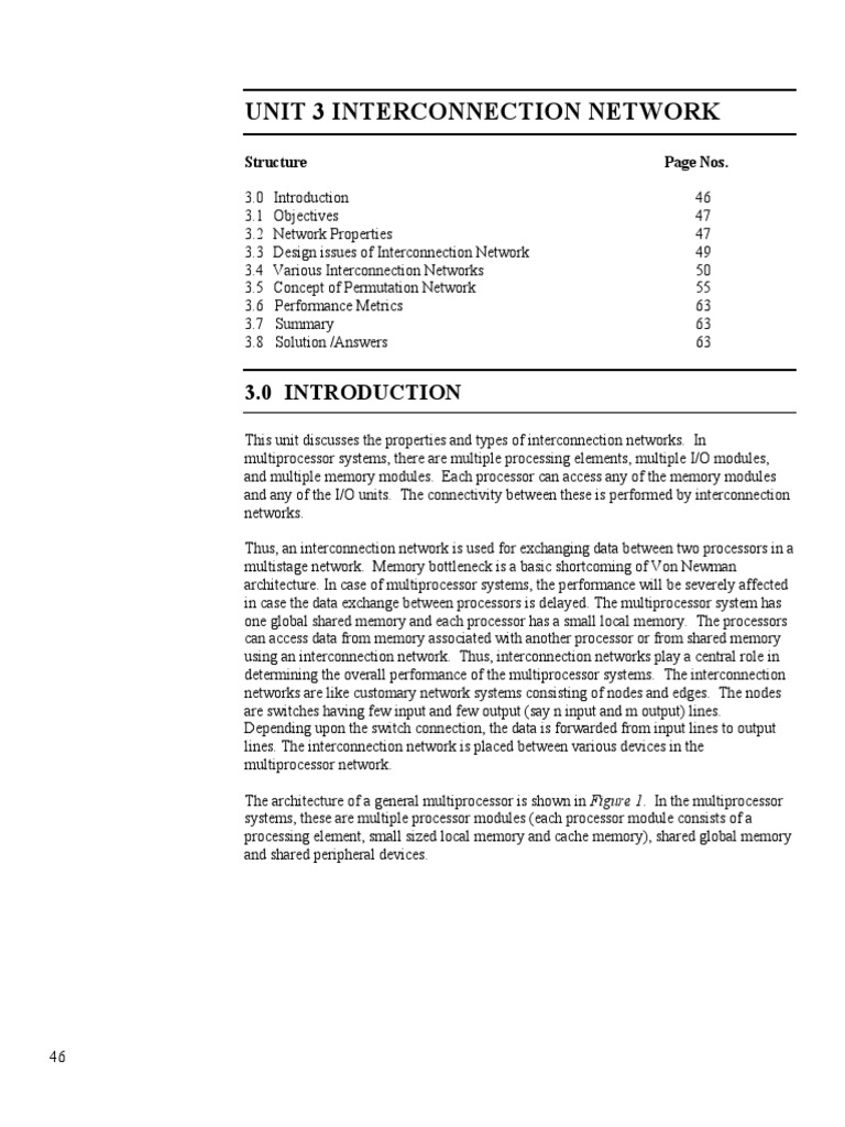 Unit 3 Interconnection Network: Structure Page Nos | PDF | Network ...