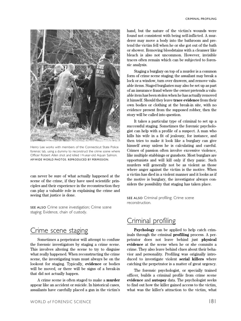 Criminal Profiling | PDF | Offender Profiling | Crime Scene