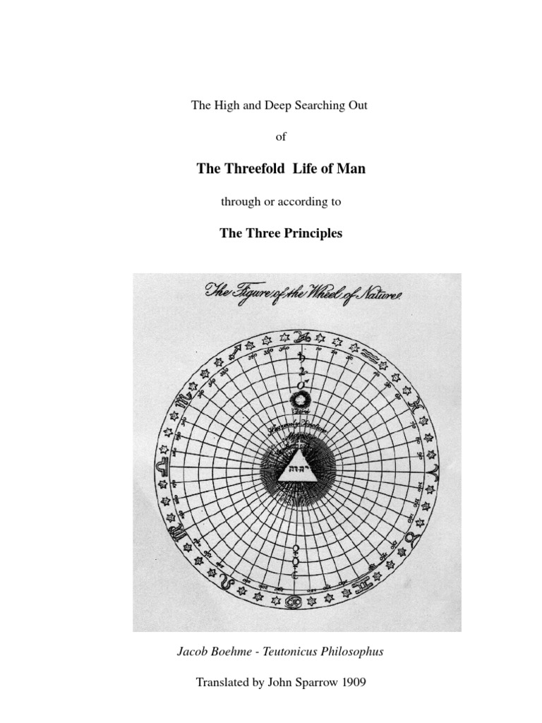 Jacob Boehme - Threefold Life of Man - Text Plus Figures | PDF | Evil ...