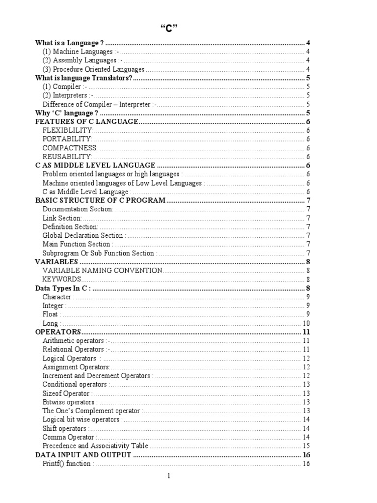 C Programming E Books Subroutine C Programming Language 5259